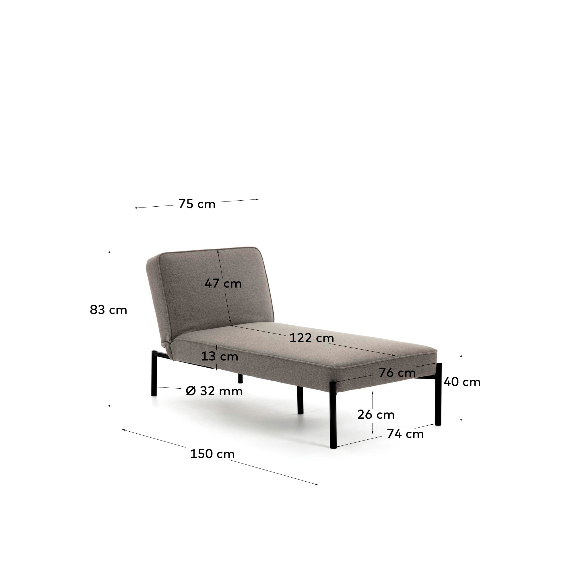 Chaise longue Nelki | Kave Home