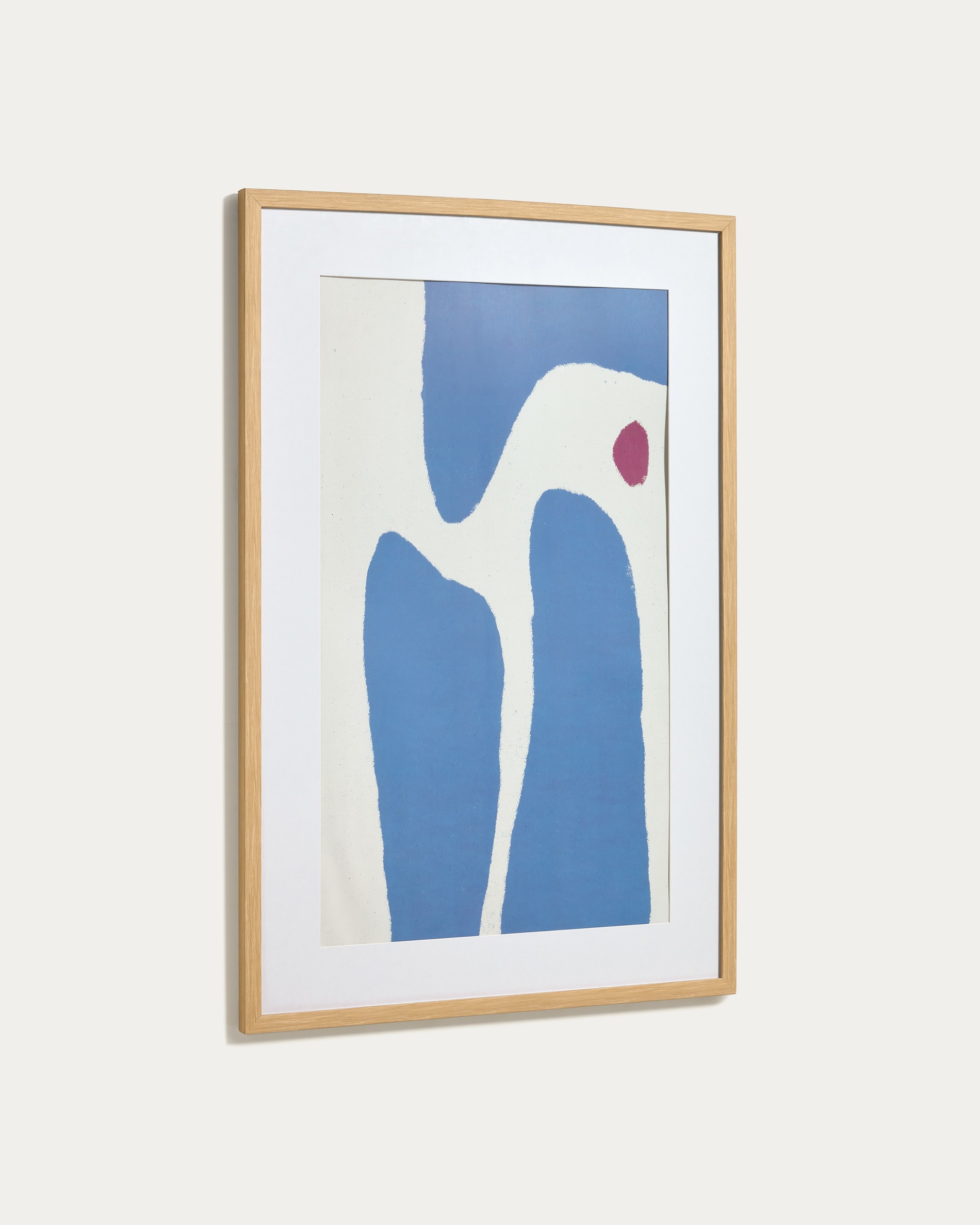 Allish painting with blue and white shapes 60 x 90 cm | Kave Home Australia