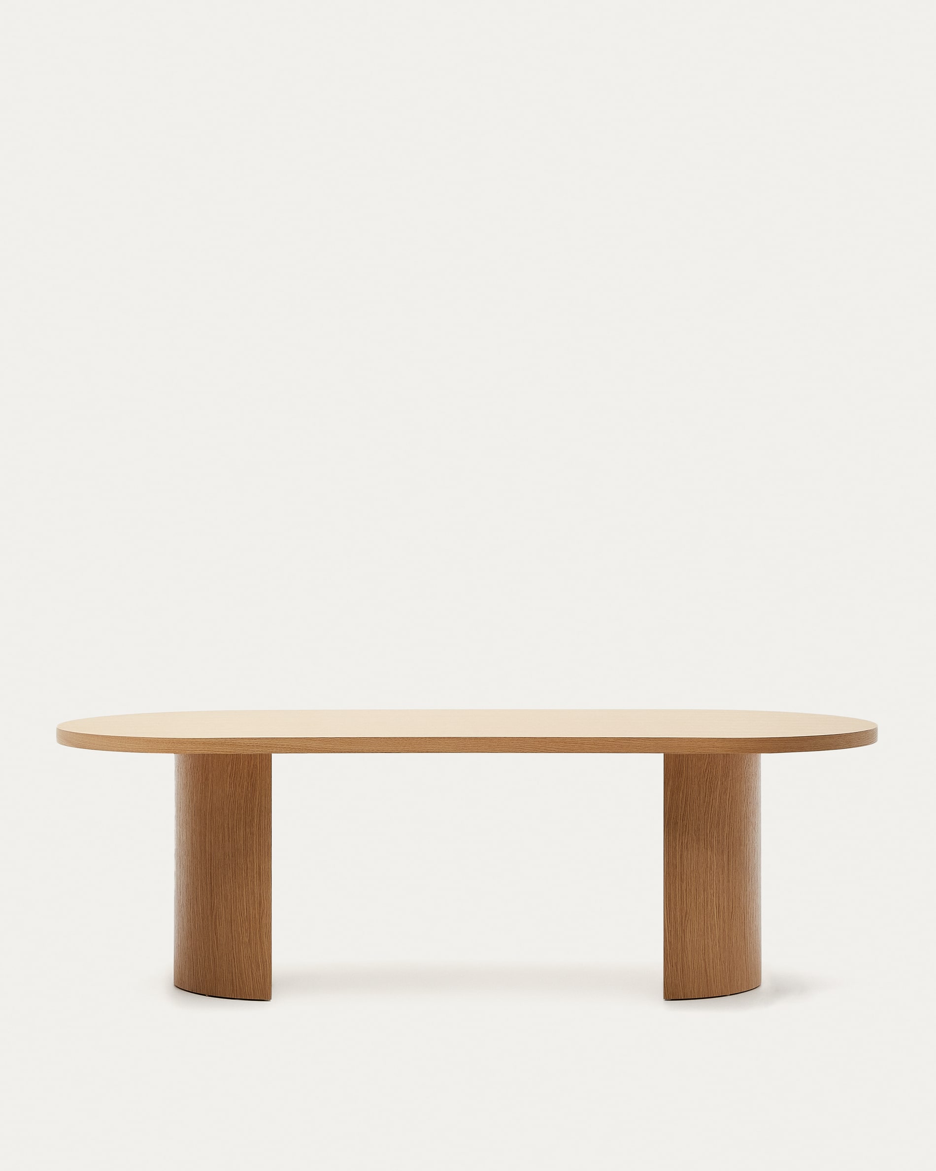 Nealy table with a walnut veneer in a natural finish 200 x 100 cm ...