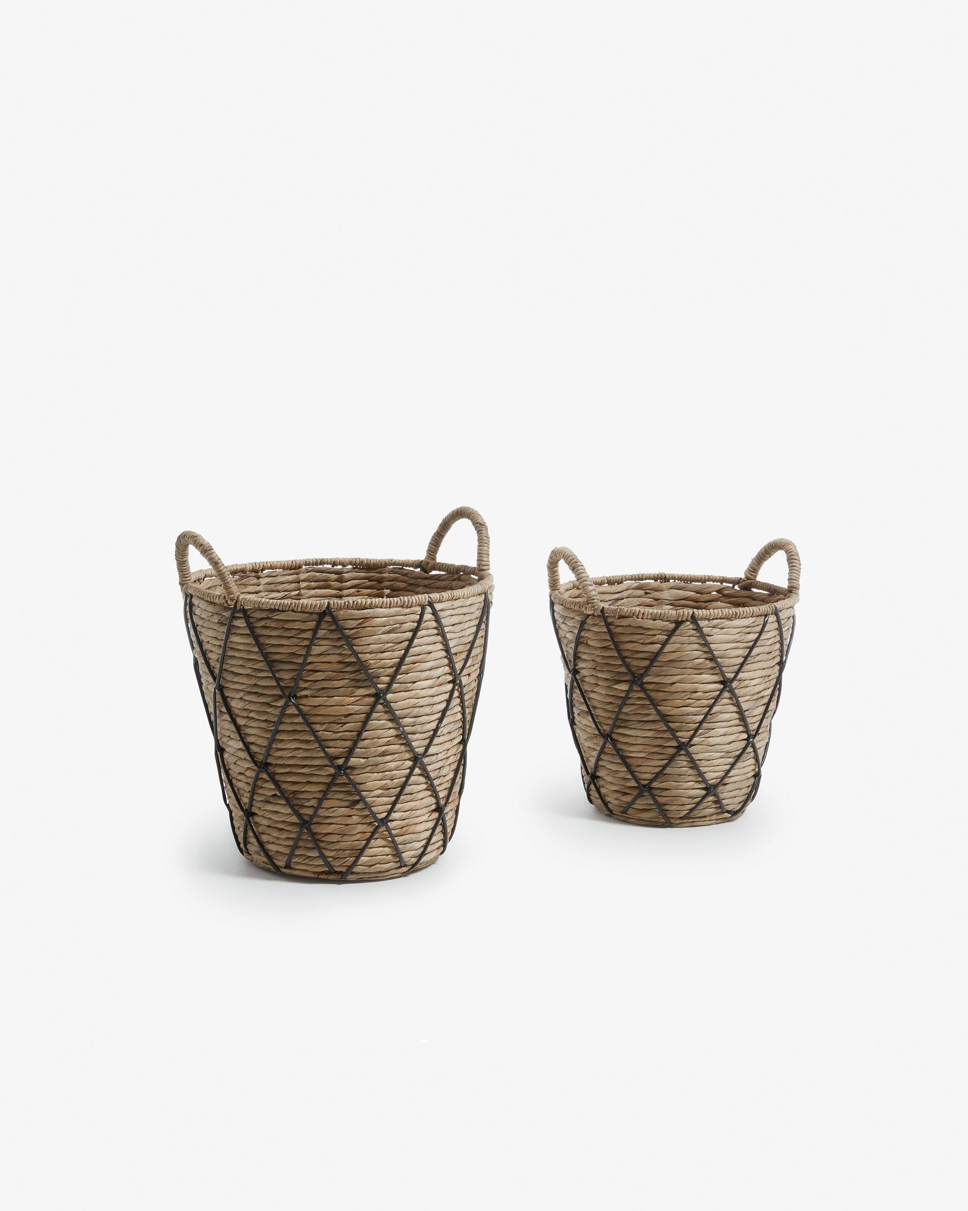 Mast set of 2 baskets black | Kave Home Great Britain