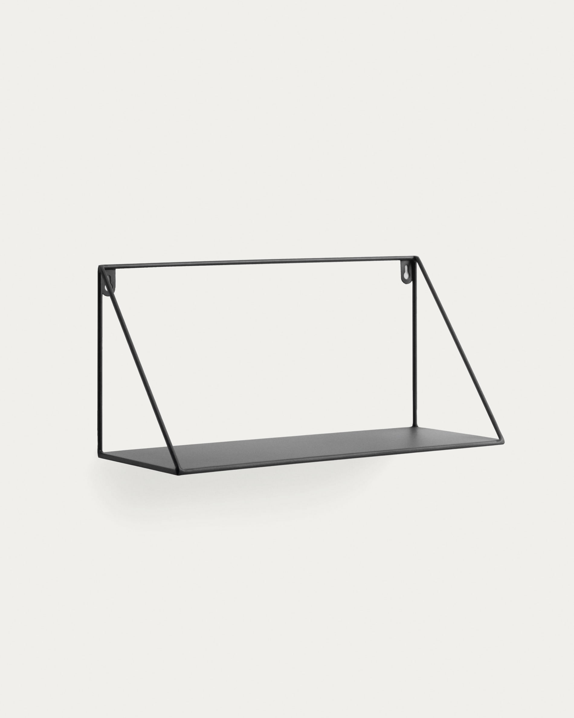Teg prism shelf in steel with black finish 40 x 20 cm | Kave Home