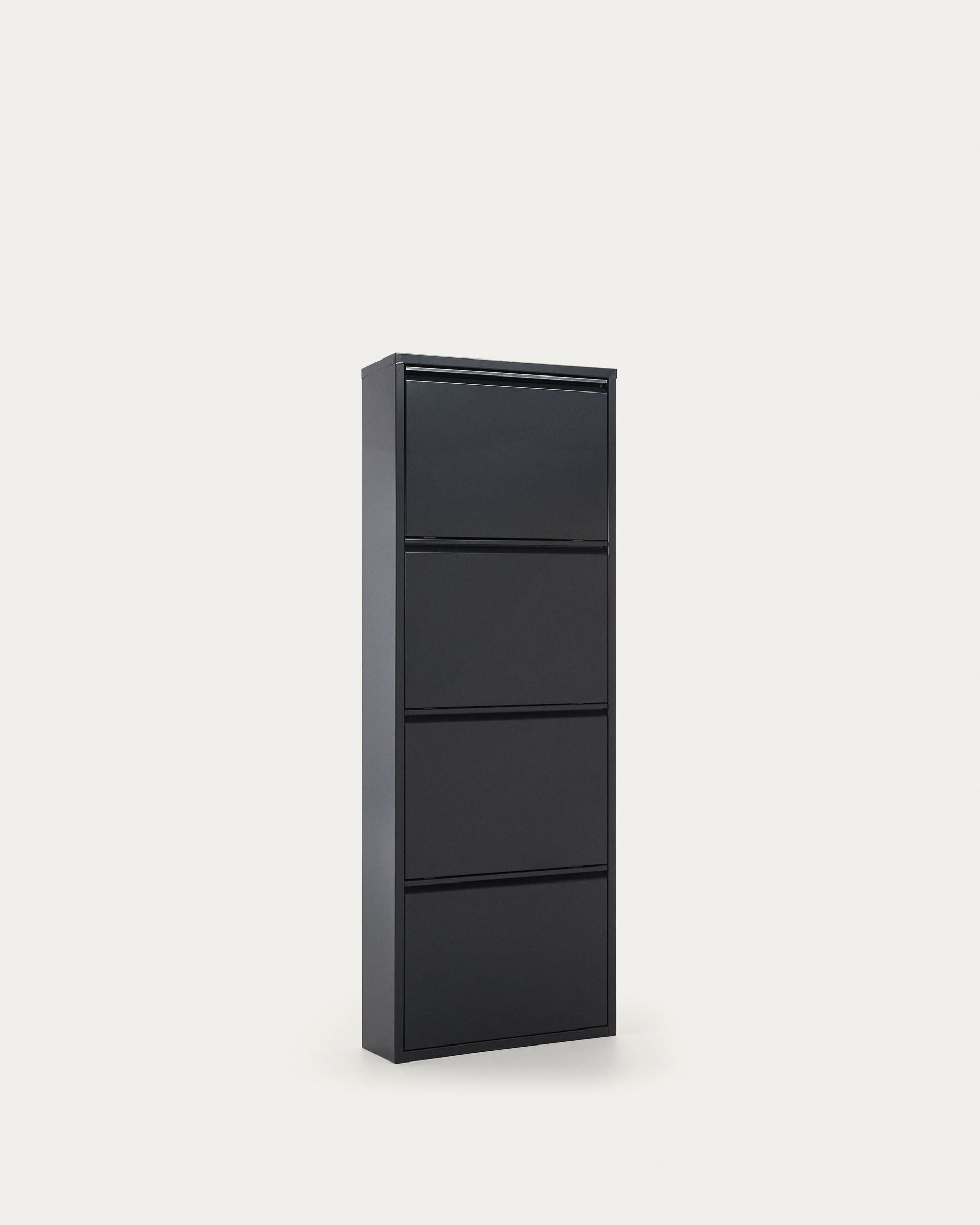 Ode shoe rack with 4 doors in dark grey 50 x 136 cm Kave Home Germany