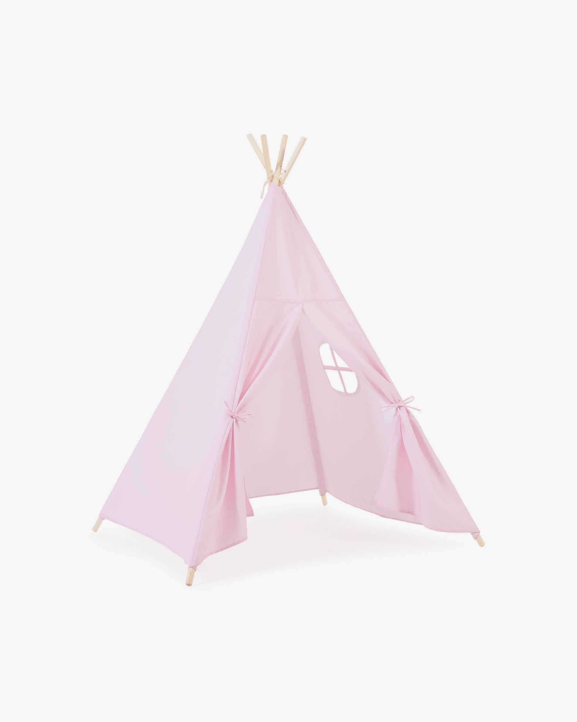 Tipi Darlyn 100% algodón rosa y patas de madera maciza de pino | Kave ...