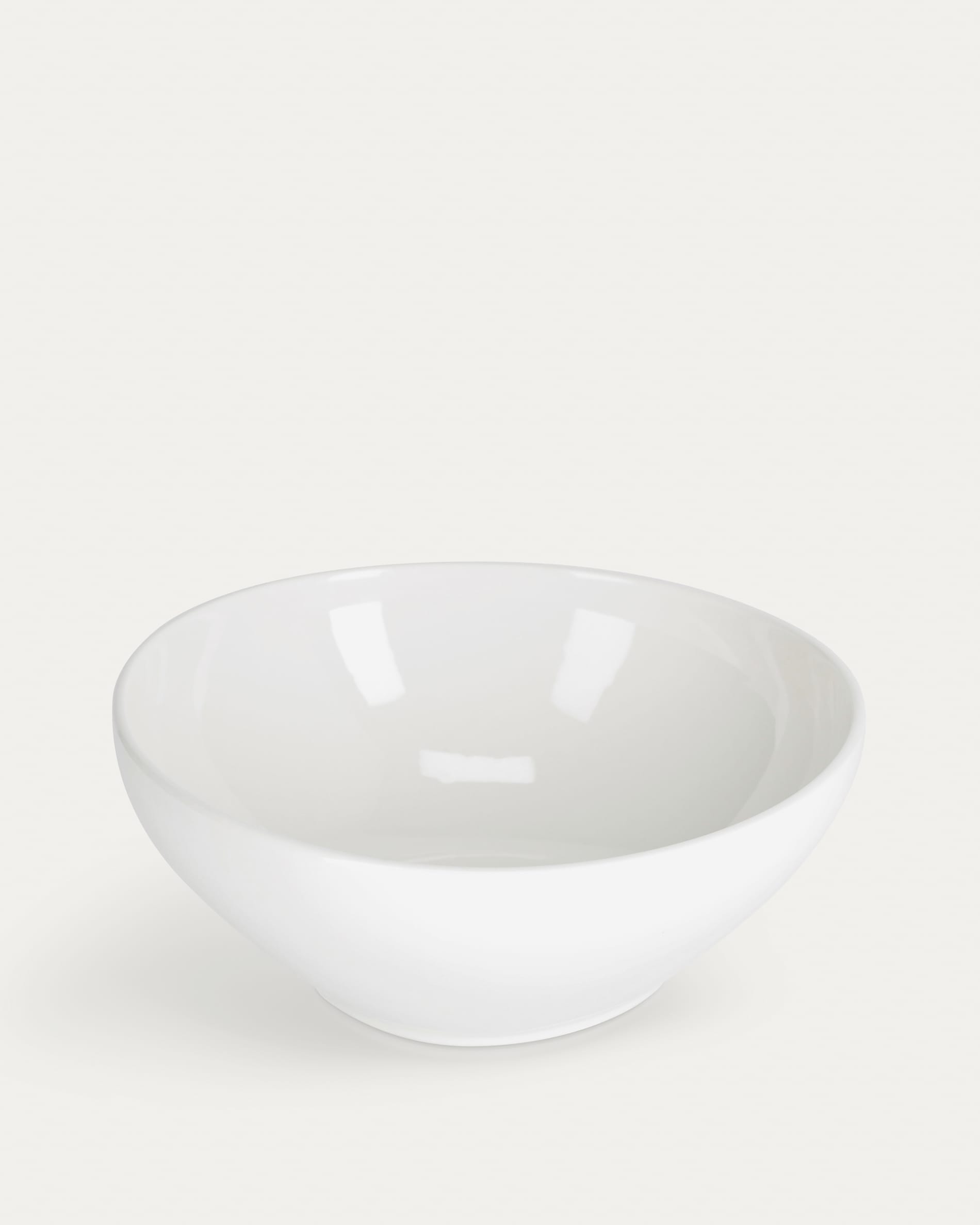 Prato de sobremesa Pahi redondo porcelana branco | Kave Home