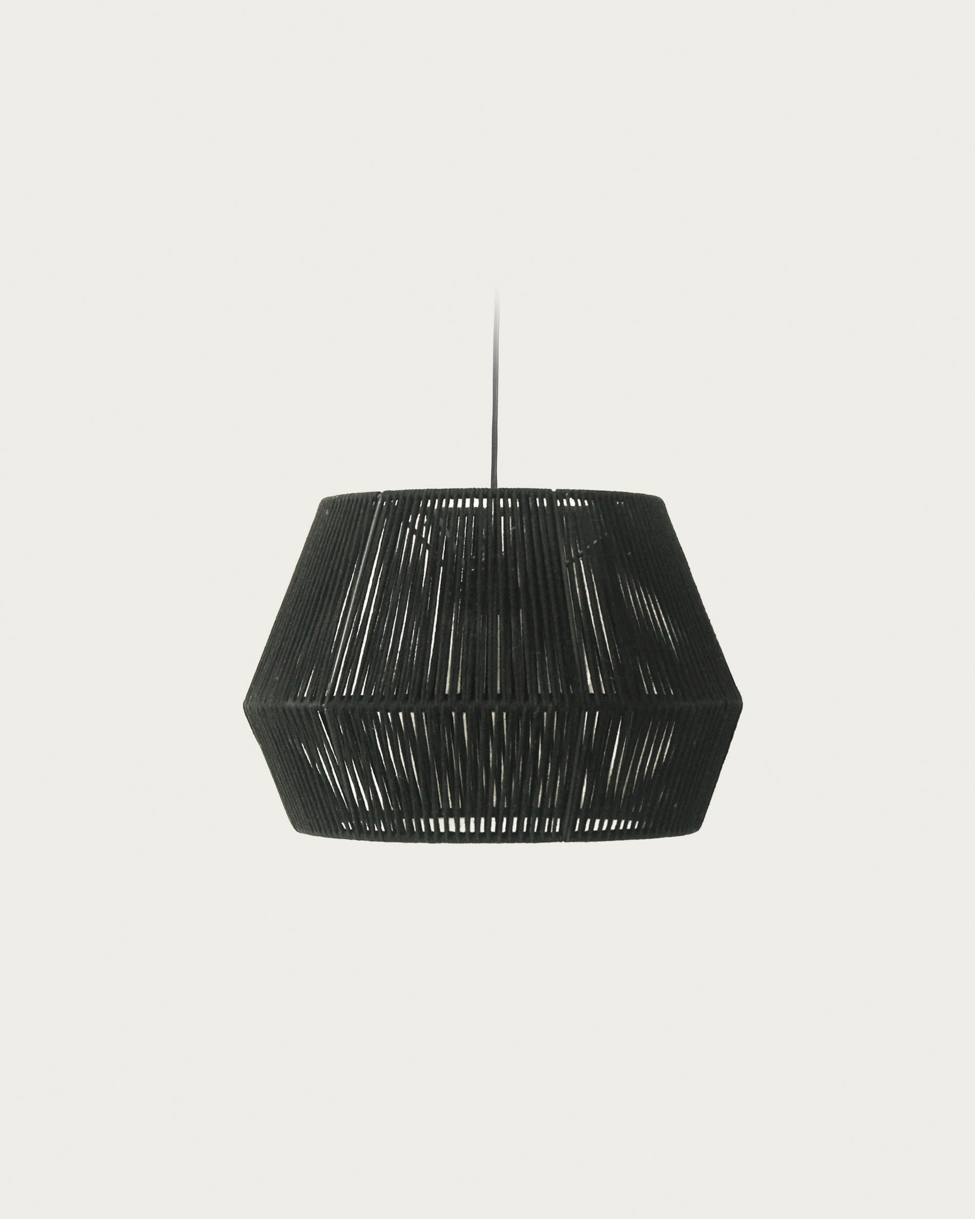 Cantia cotton ceiling light shade with black finish Ø 47 cm | Kave Home