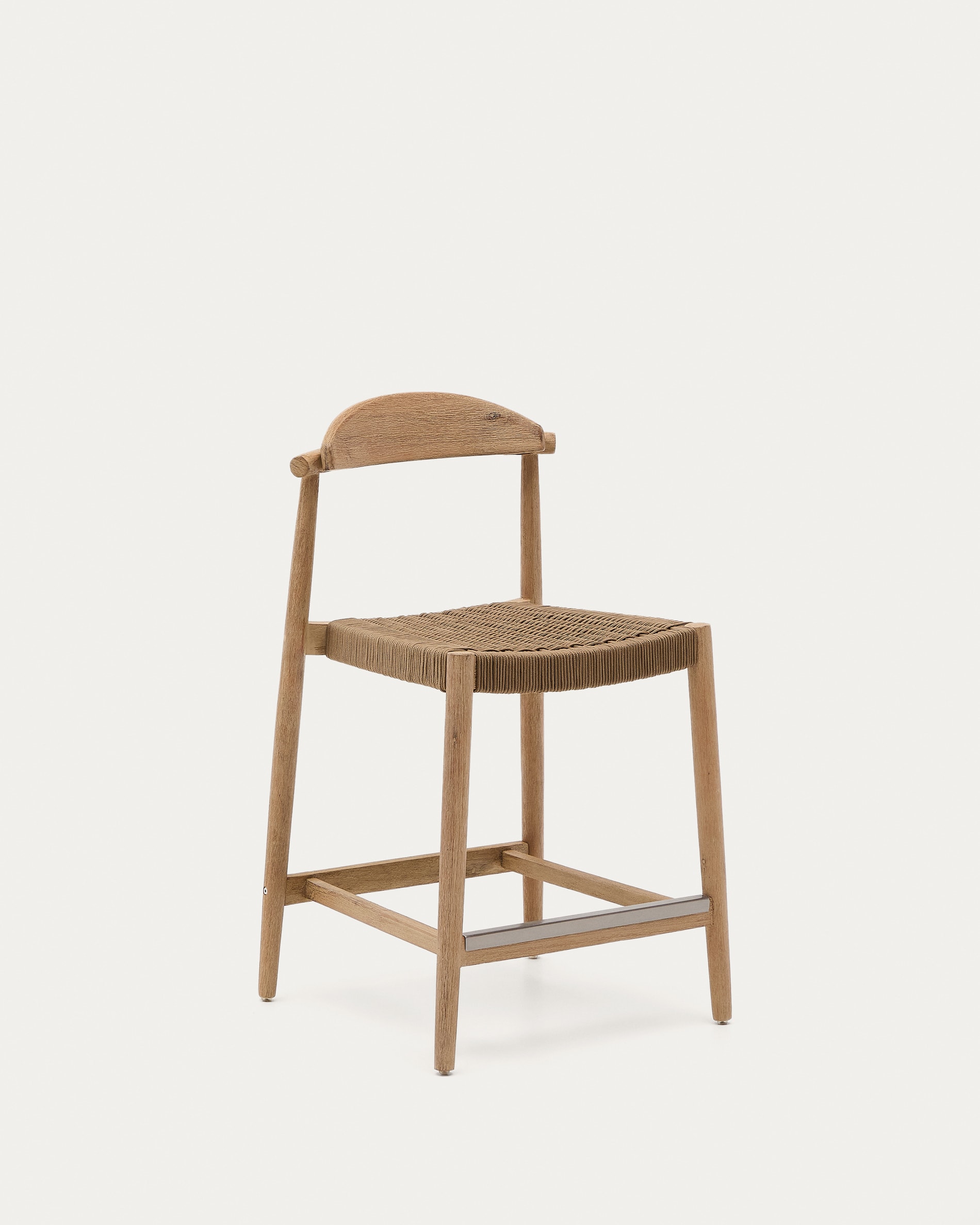 Nina stool in solid acacia wood height 62 cm | Kave Home Great Britain