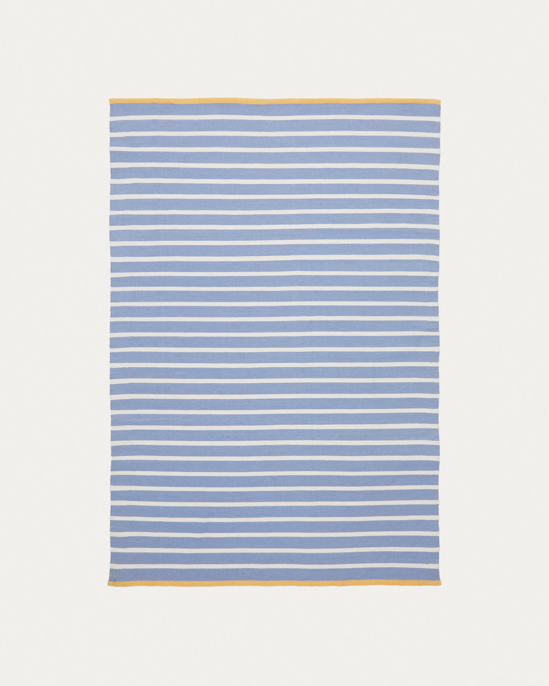 Mendia blue and white striped rug 100 PET 160 x 230 cm Kave Home Spain