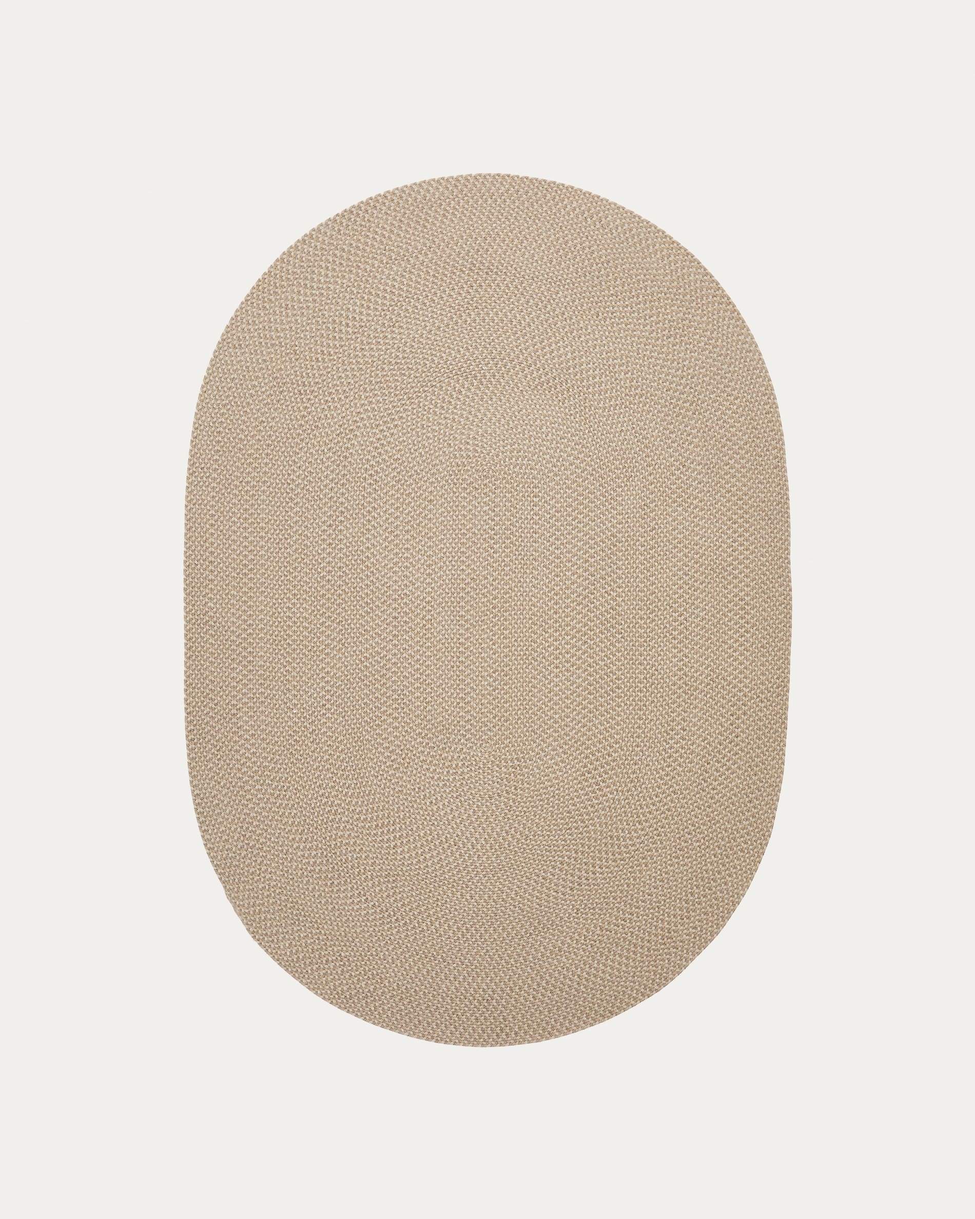 Rodhe beige oval rug 100% PET 160 x 230 cm | Kave Home