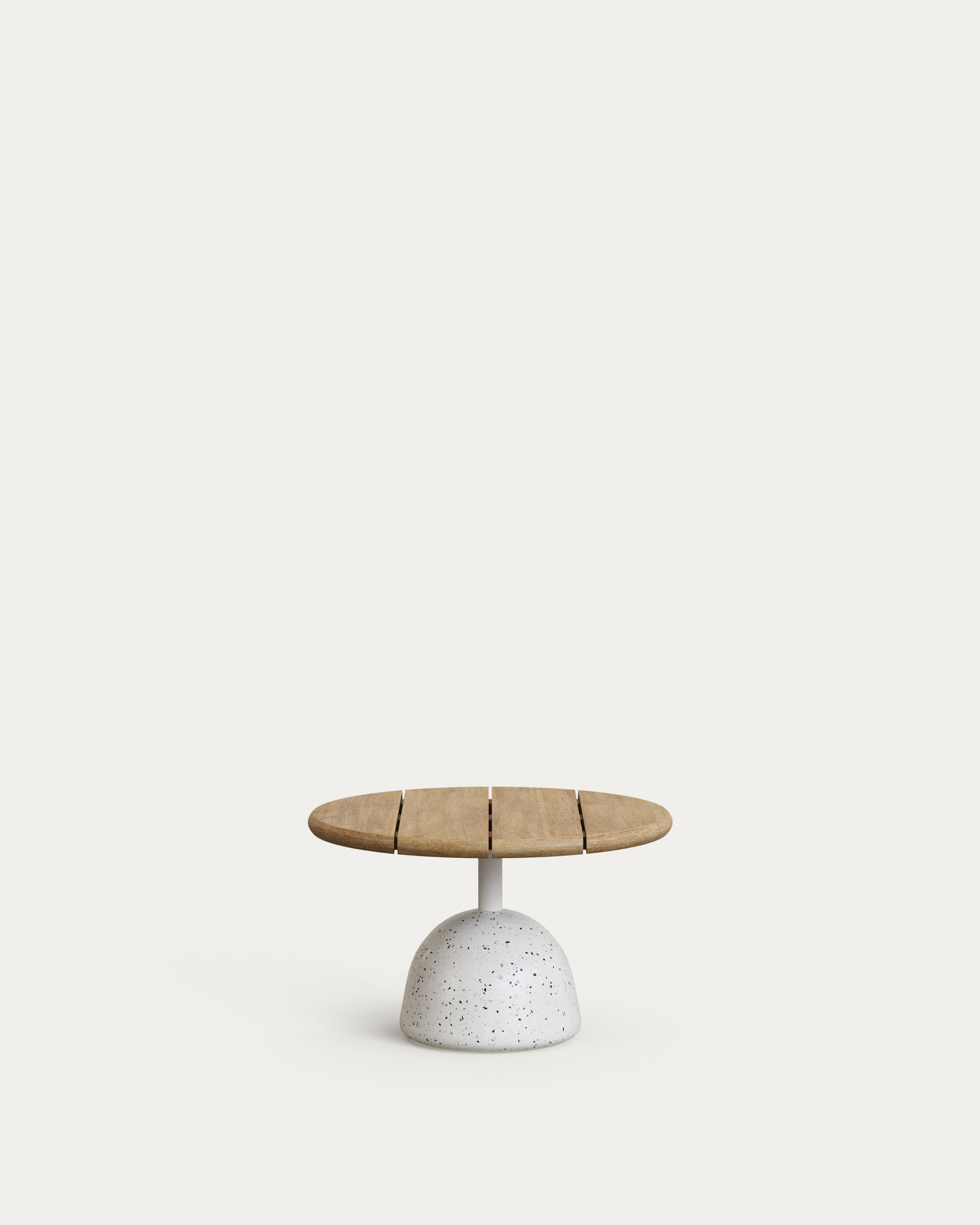 Saura coffee table with white terrazzo and natural acacia top 32 x Ø55 ...