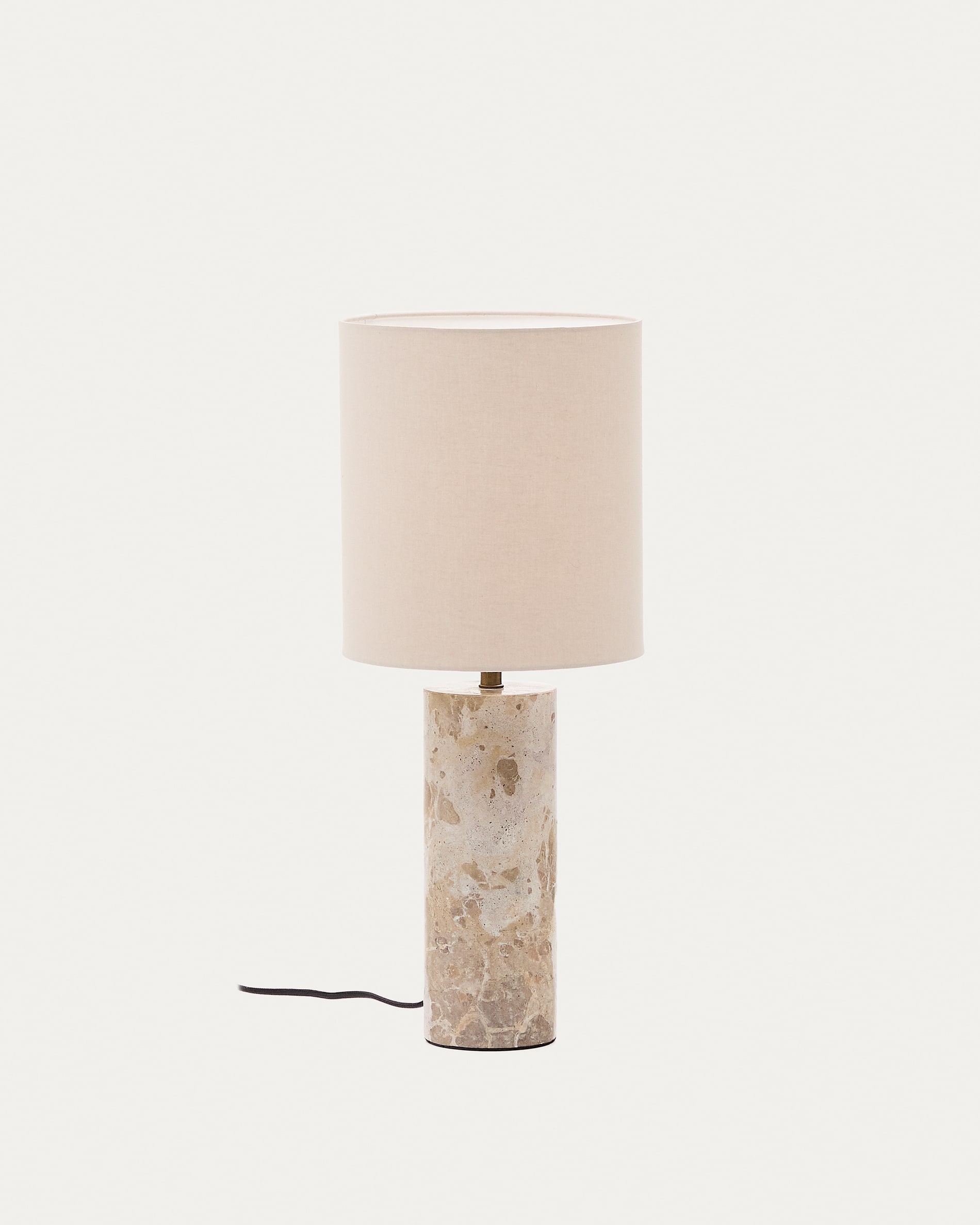 Raze table lamp in beige marble with a beige linen shade Kave Home International