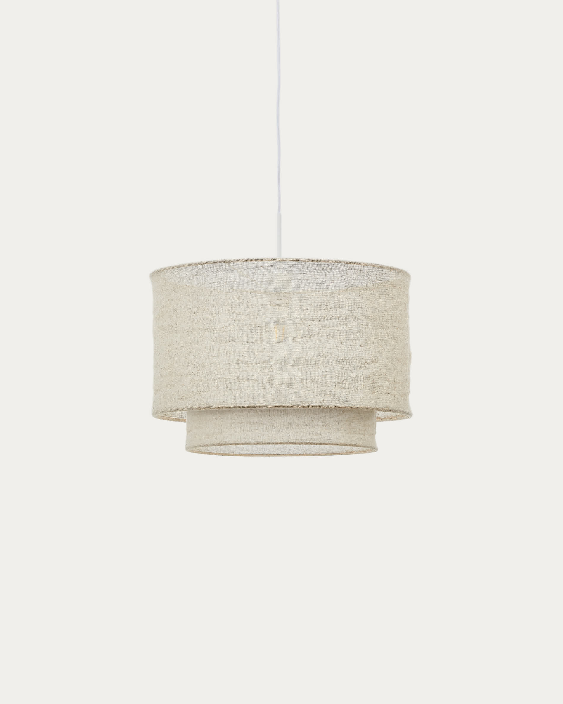 Mariela linen ceiling lamp shade in a beige finish Ø 40 x 34 cm | Kave ...