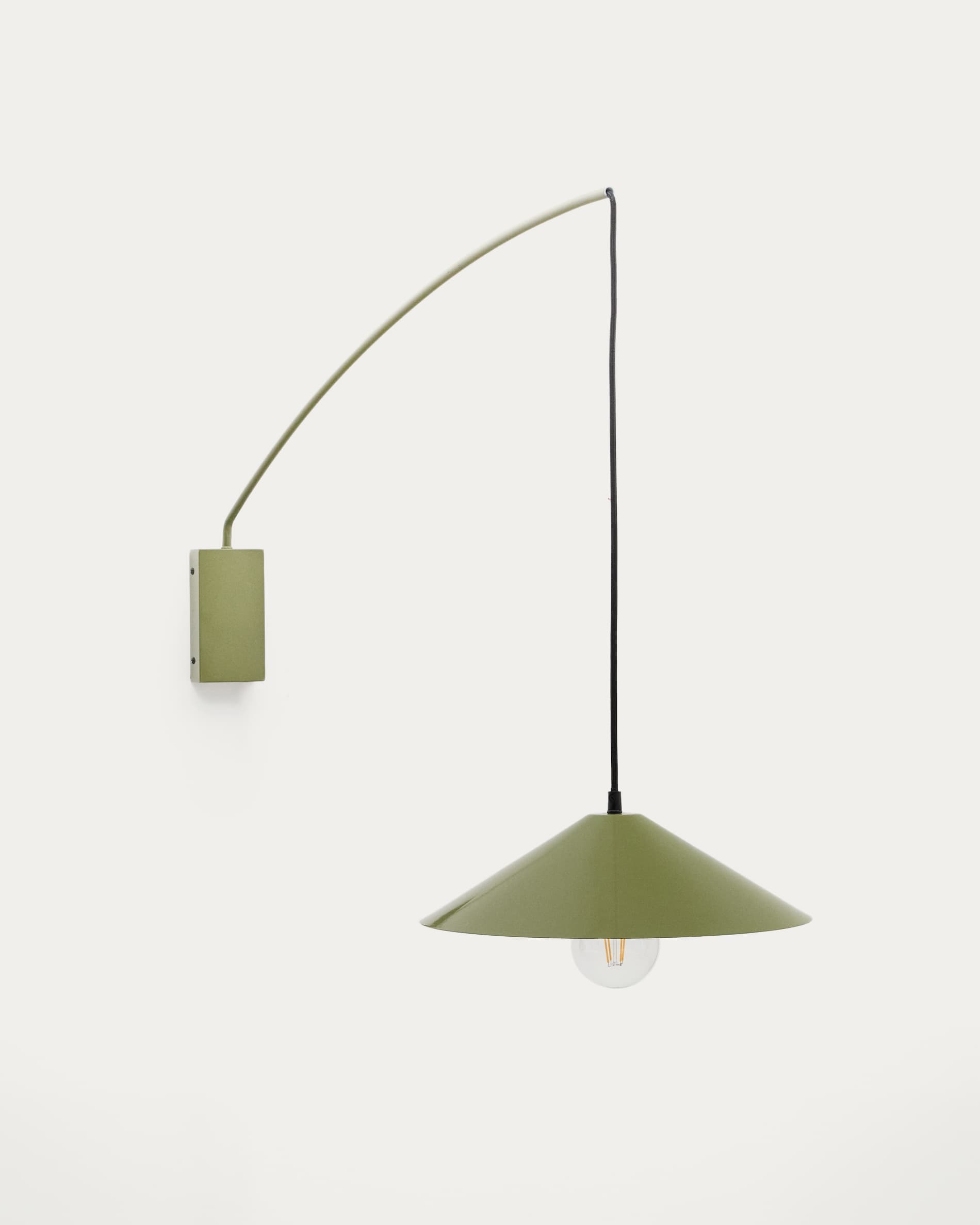 Kally wall lamp in a green painted finish | Kave Home International