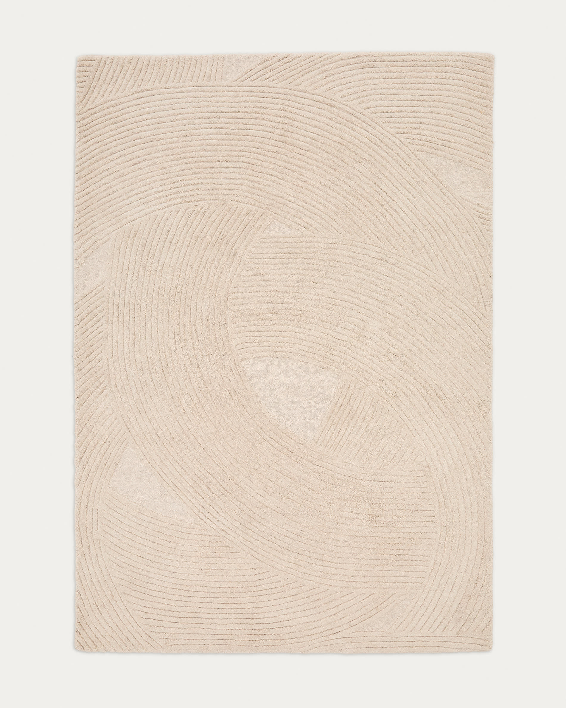 Domm beige wool rug 200 x 300 cm | Kave Home International