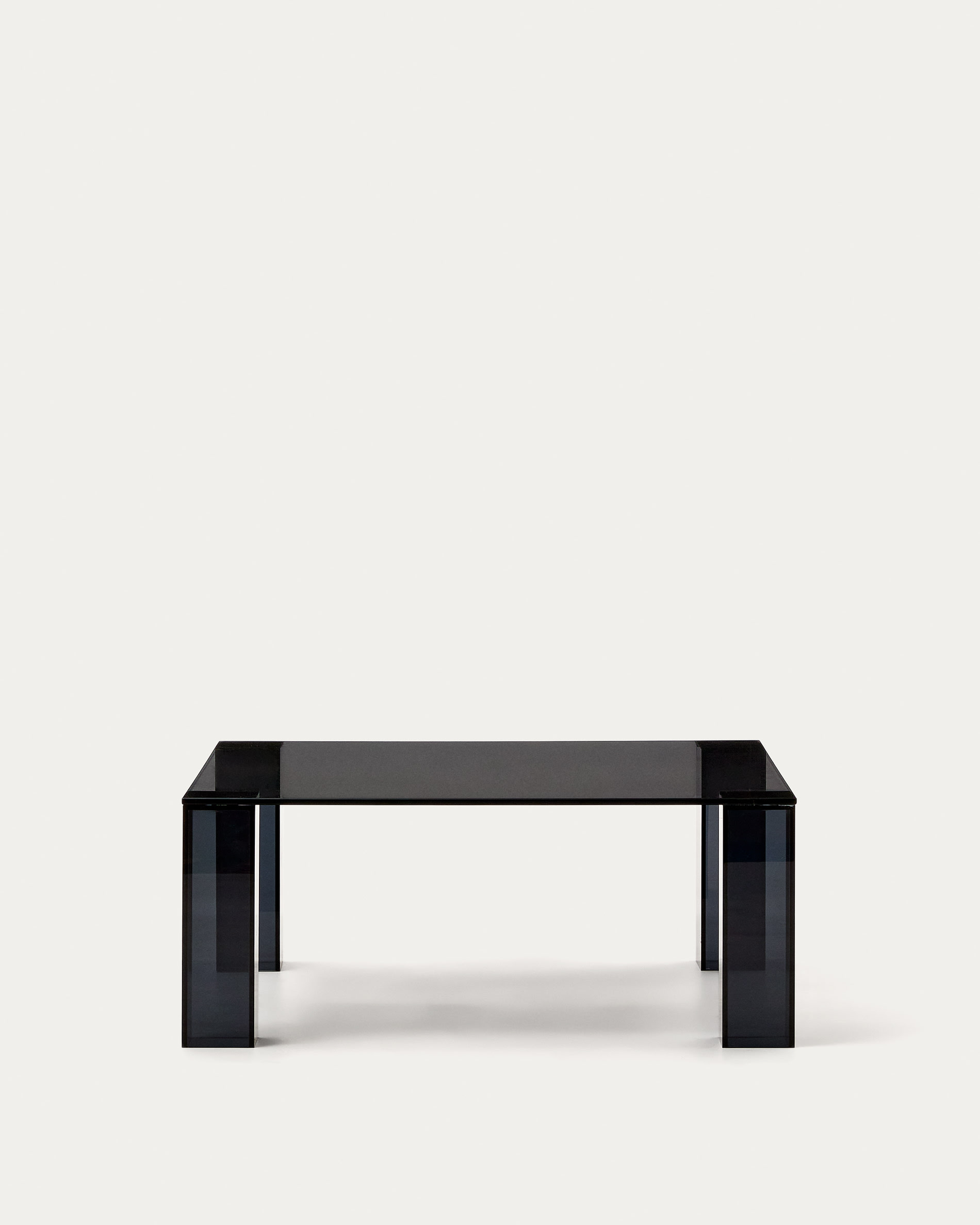 Adularia dark-grey tempered-glass side table 85 x 85 cm | Kave Home ...