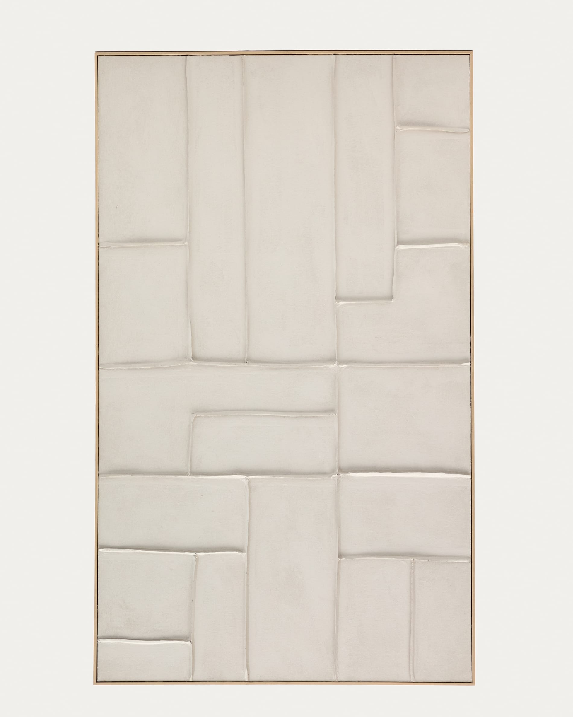 Klis white linen picture with geometric shapes 120 x 200 cm | Kave Home ...