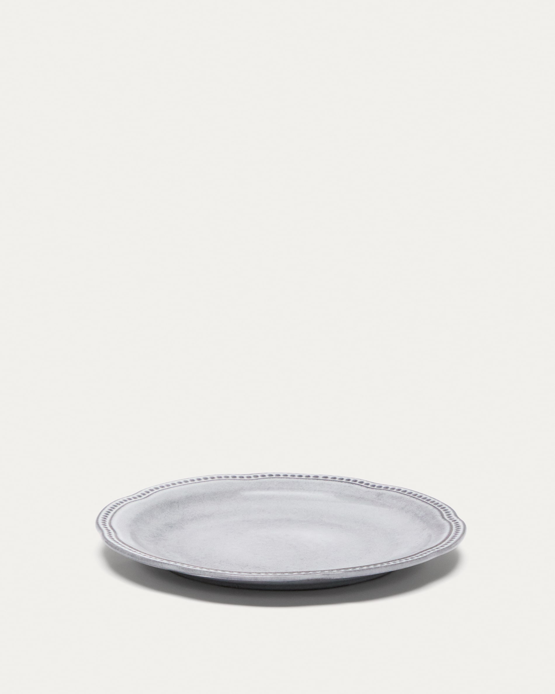 Plato plano Dovec de cerámica azul | Kave Home