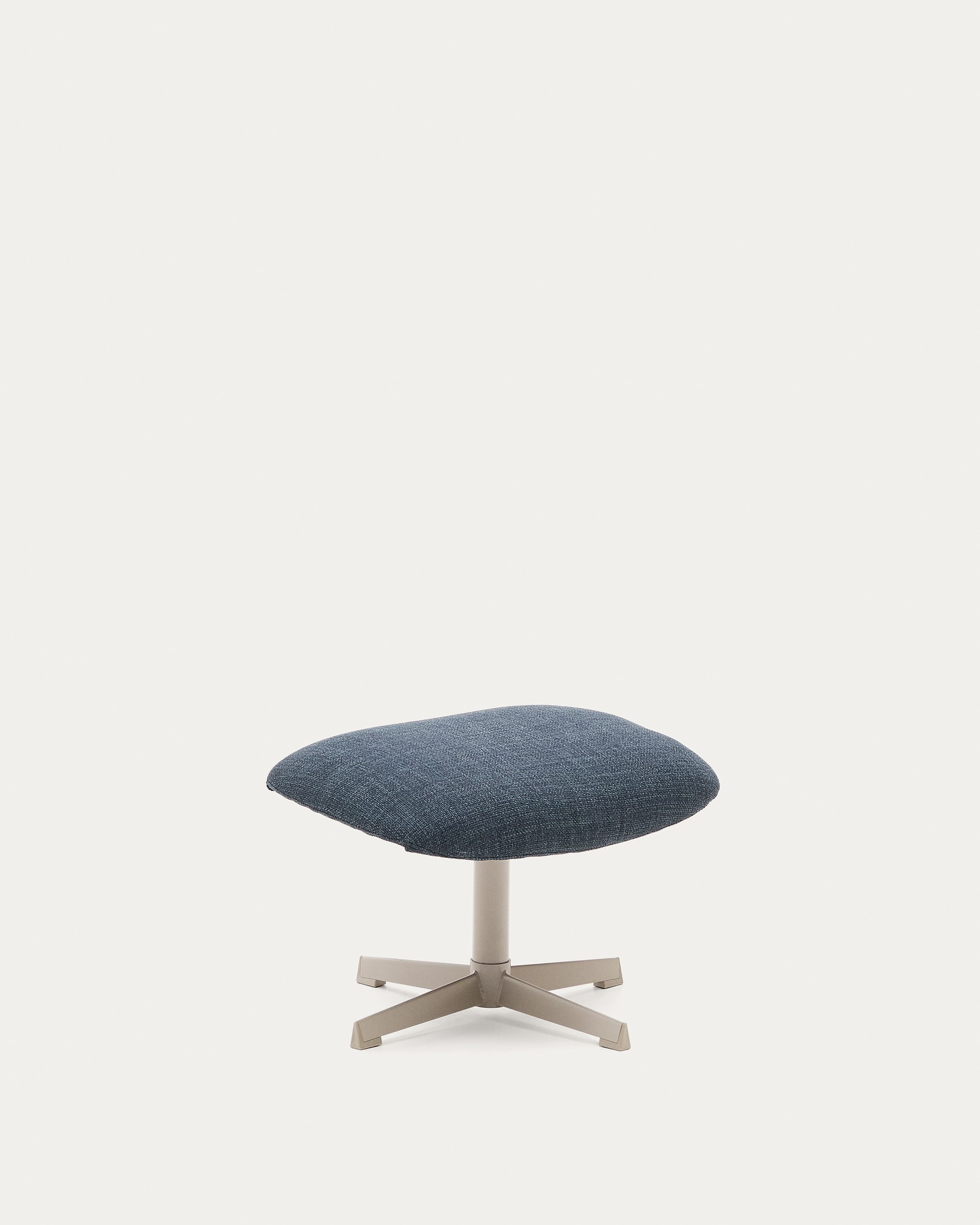 Jaspe blue footrest with grey finished metal FSC 100 Kave Home International