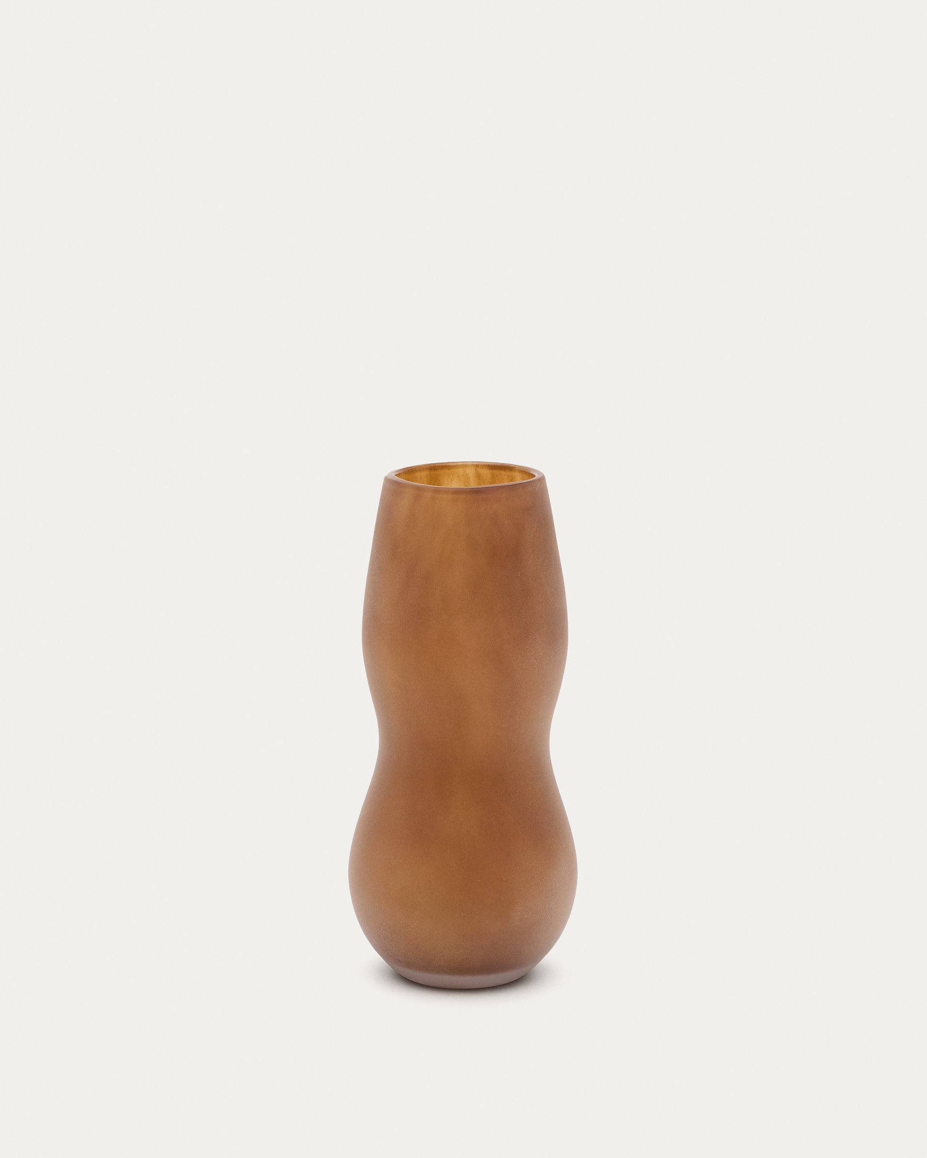 Crila light brown glass vase, 32 cm | Kave Home