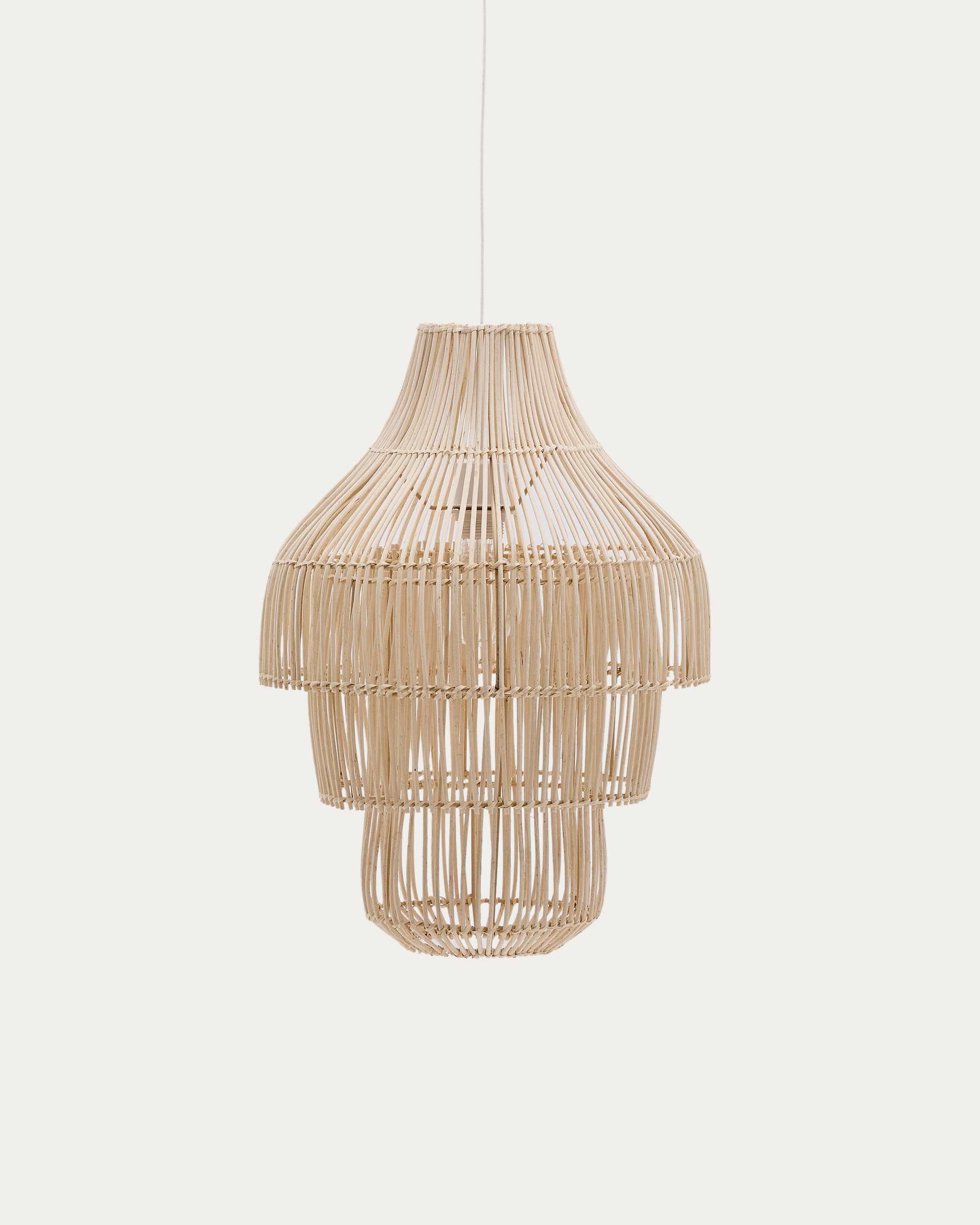 Janoa rattan ceiling lamp shade with light finish Ø38cm | Kave Home ...