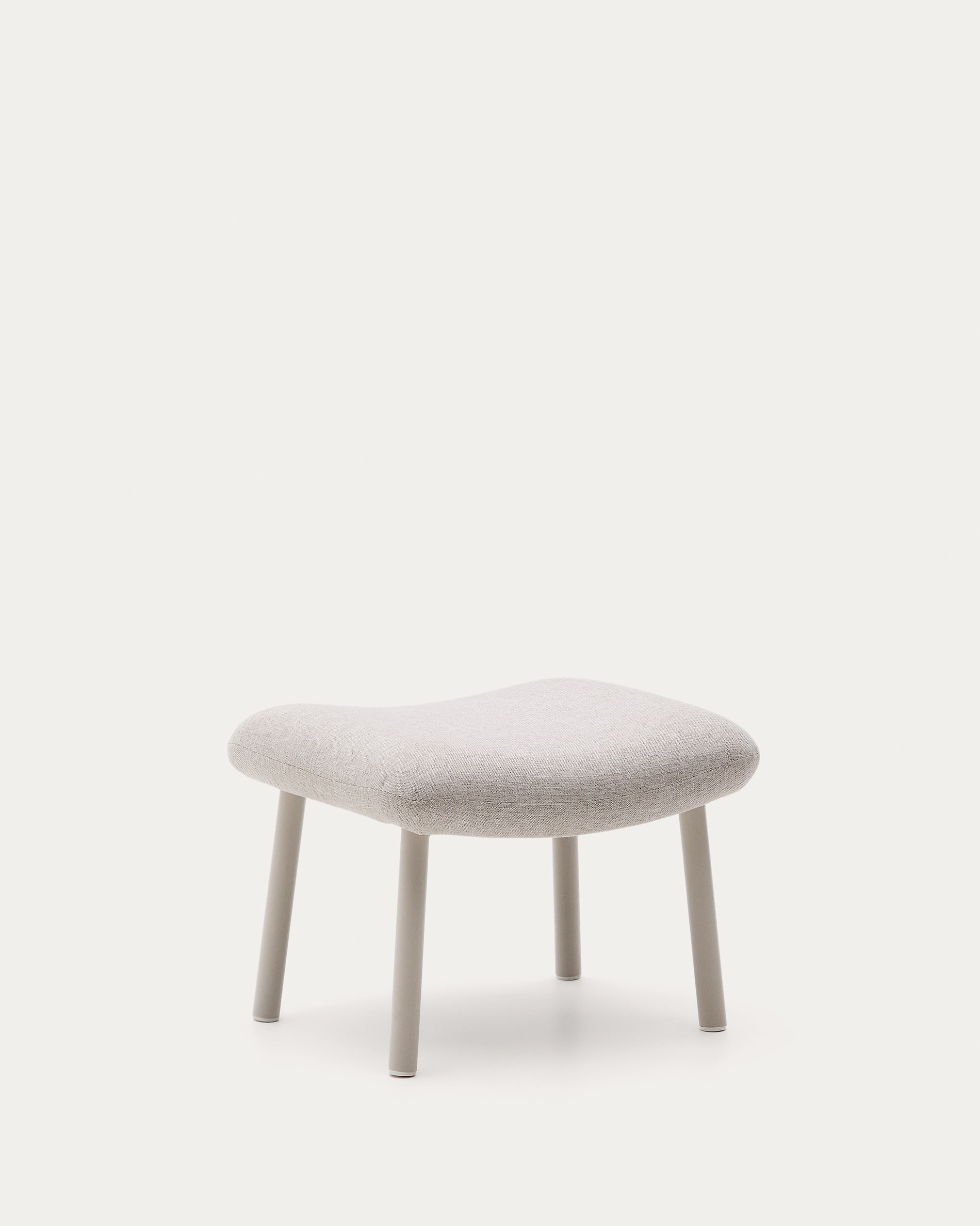 Inari footrest in beige and steel with beige painted finish 60 x 50cm ...