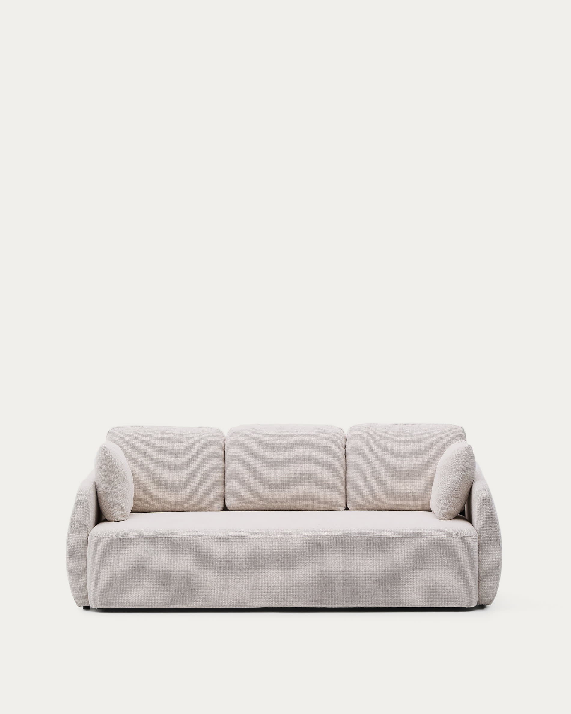 Laira 3-seater sofa bed in ecru chenille 218cm FSC Mix Credit | Kave ...