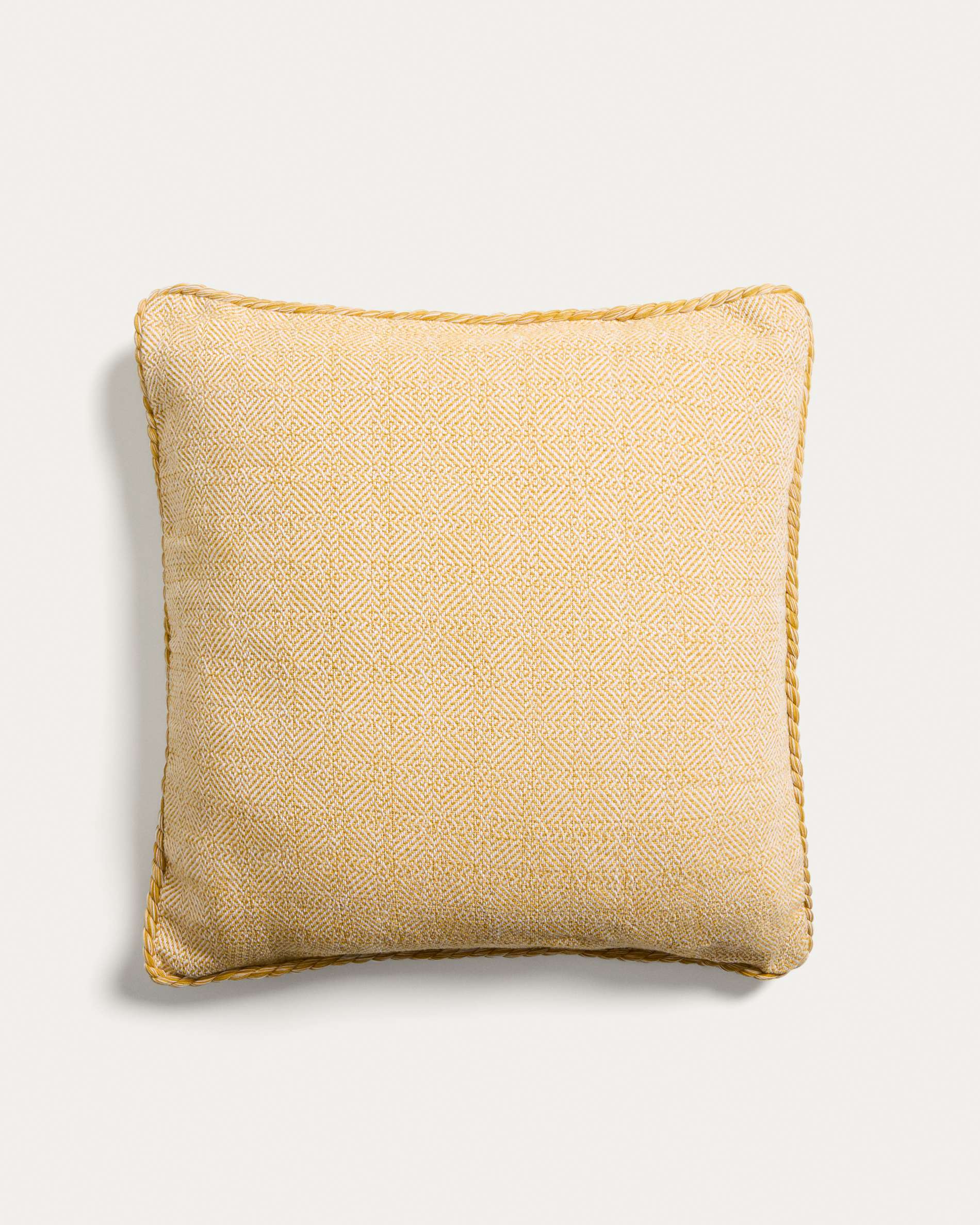 Filor cotton cushion cover with yellow weave 50 x 50cm | Kave Home France