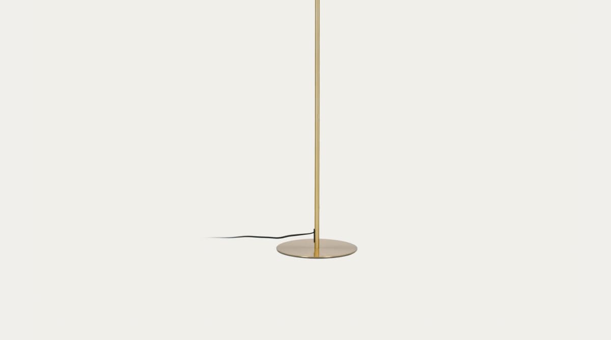 Mahala floor lamp in steel and frosted glass UK adapter | Kave Home