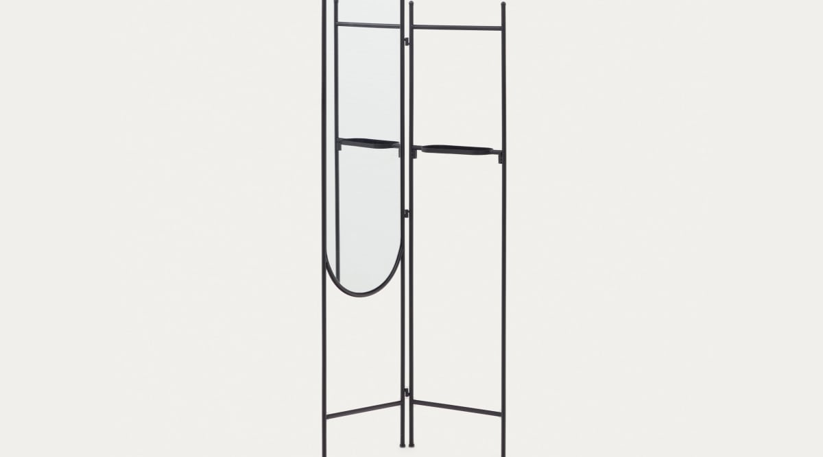 Vaniria black metal room divider 82 x 183 cm | Kave Home