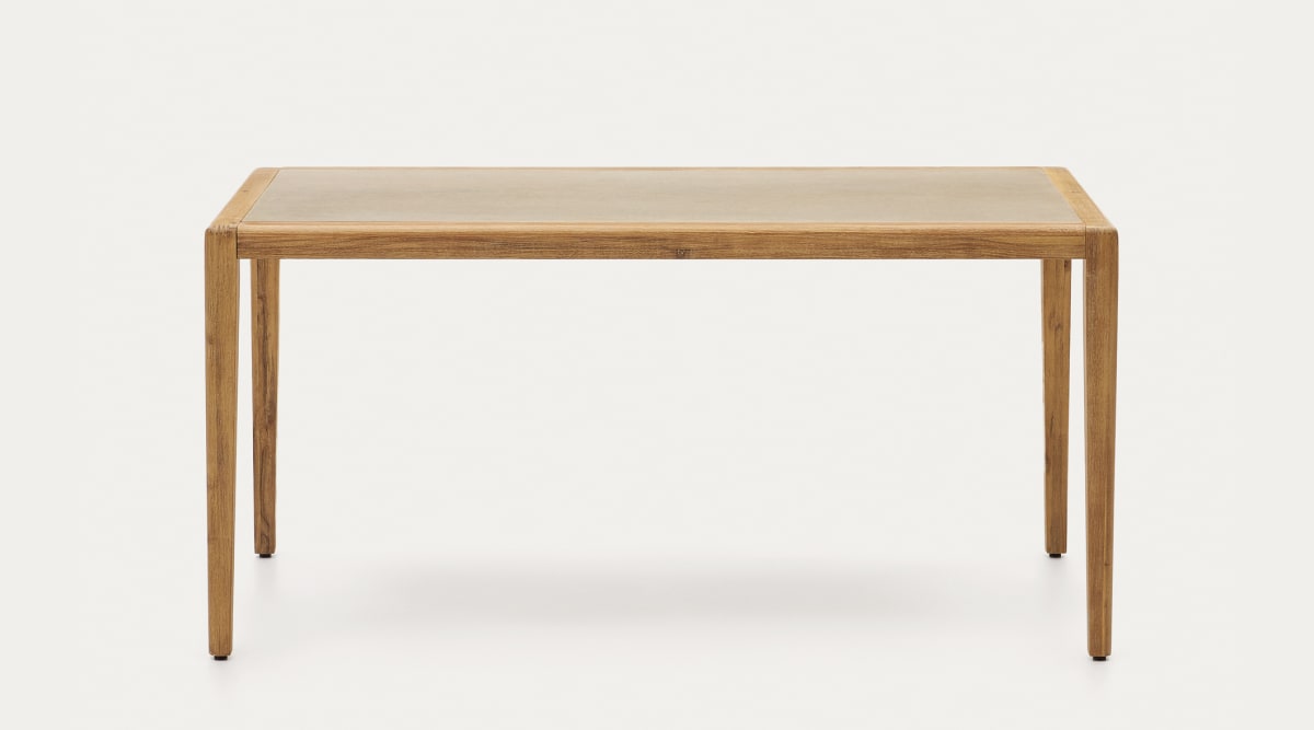 Better table in polycement and solid acacia wood 200 x 90 cm FSC 100% ...