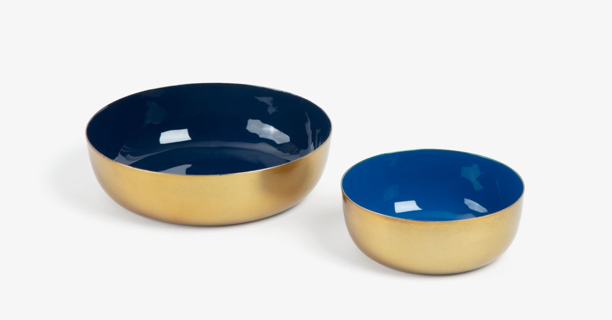 Set of 2 blue Flurry bowls | Kave Home Great Britain