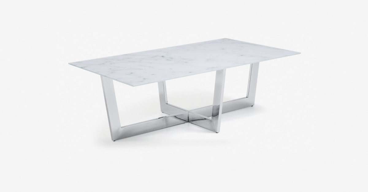 Plam Coffee table glass marble effect | Kave Home