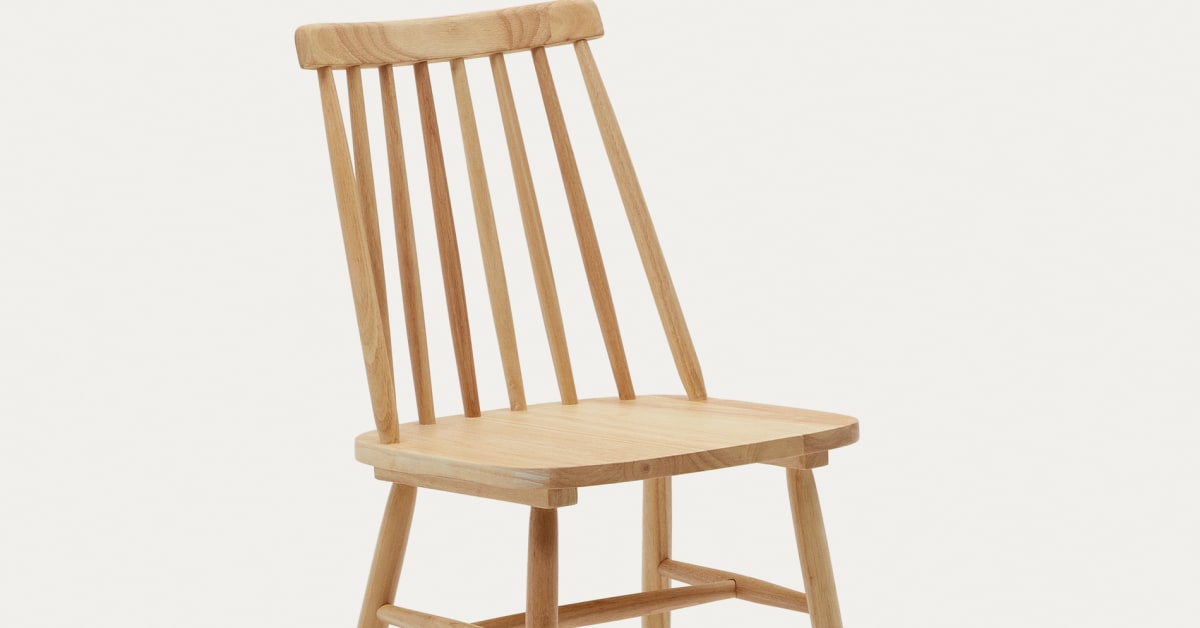 Tressia MDF and solid rubber wood chair with natural lacquer | Kave ...
