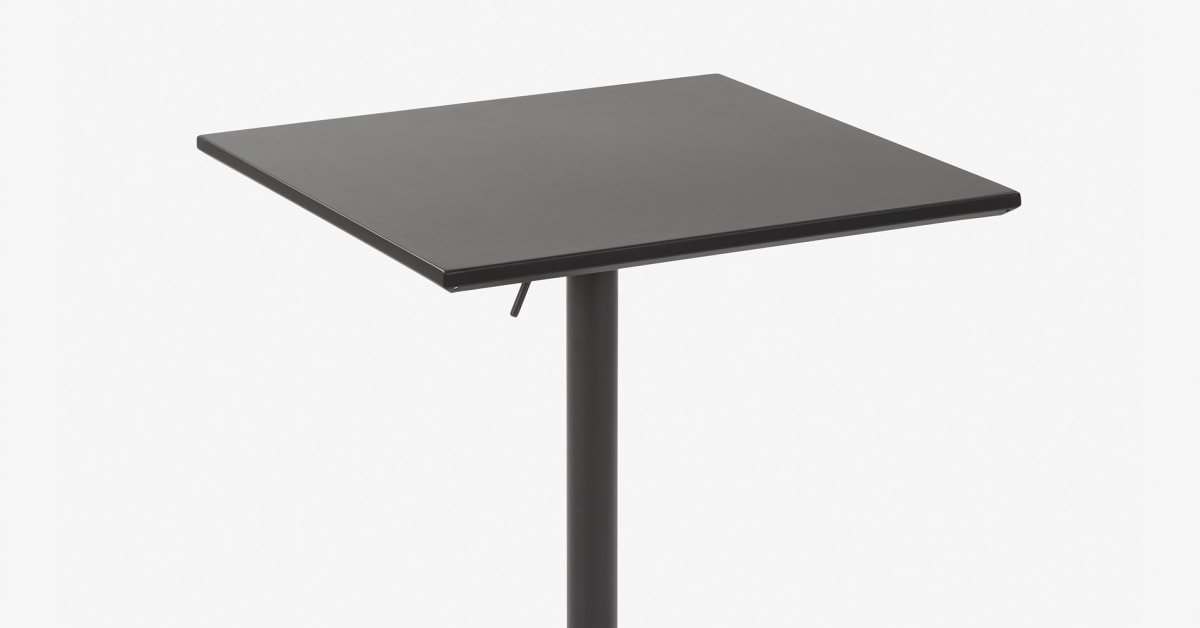 Advance 70 x 70 cm matte graphite table | Kave Home