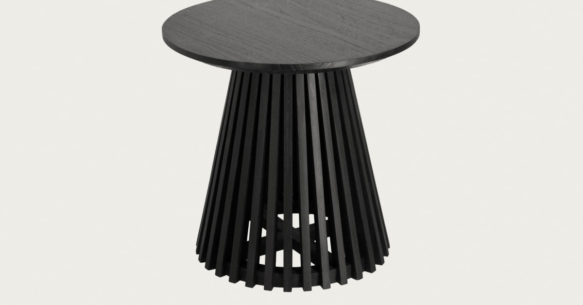 Jeanette Ø 50 cm black side table | Kave Home Great Britain