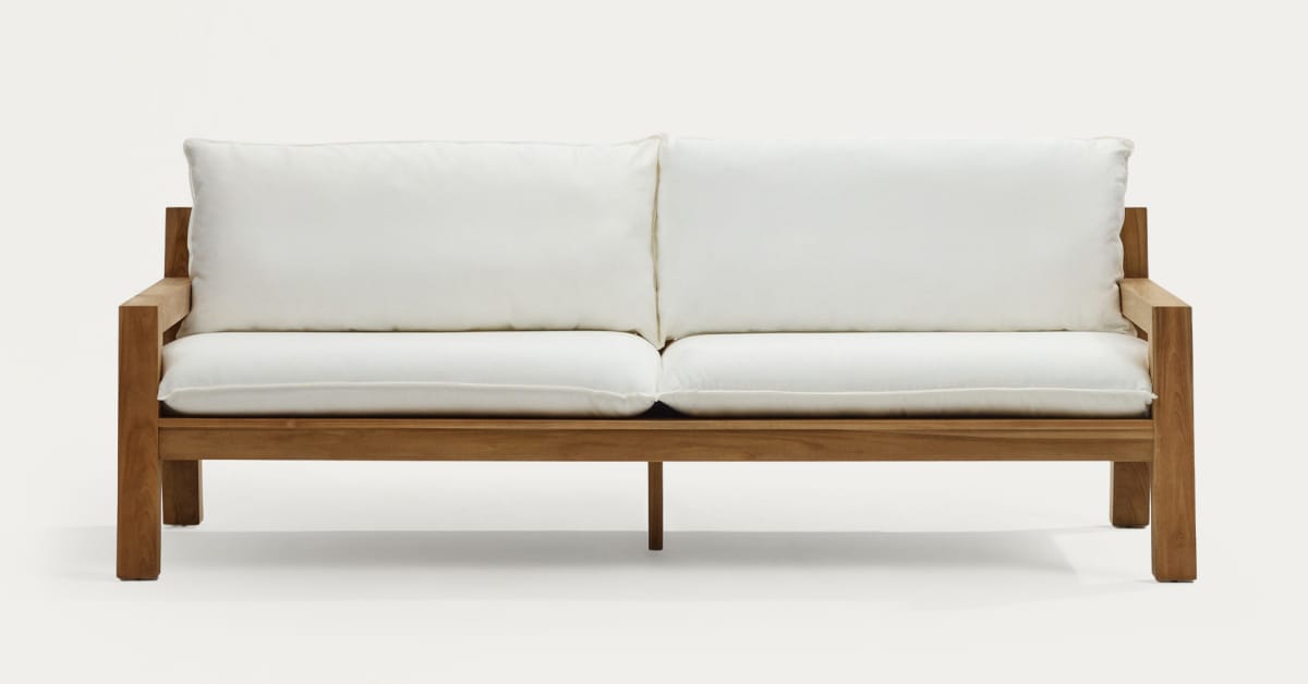 Forcanera 3 seater solid teak sofa 211 cm | Kave Home Germany