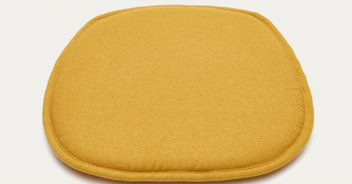 Kissen für Stuhl Romane in Senfgelb 43 x 43 cm | Kave Home Germany