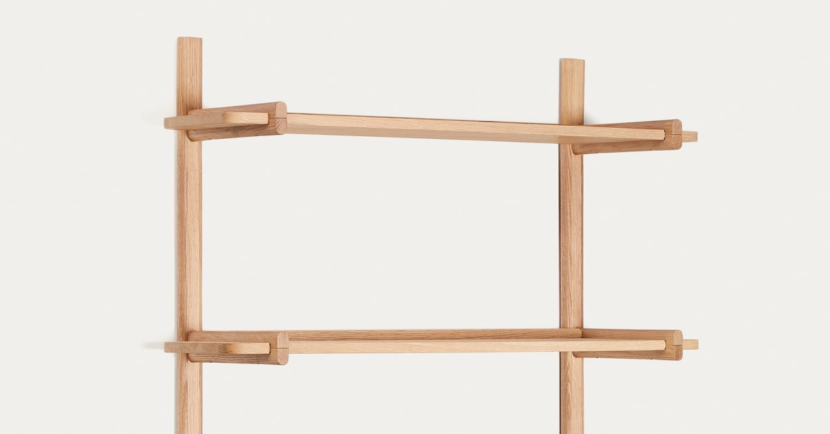 Étagère modulable Sitra 3 étagères en bois de chêne finition naturelle ...