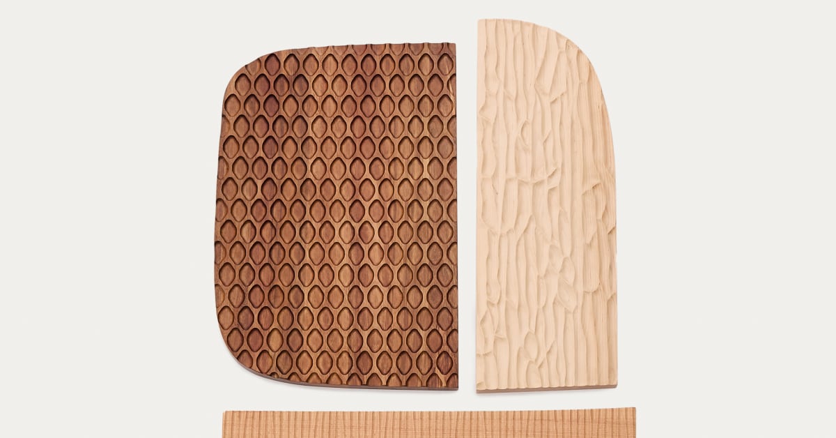 Trivax 3-piece wall panel made of acacia wood FSC 100% | Kave Home ...