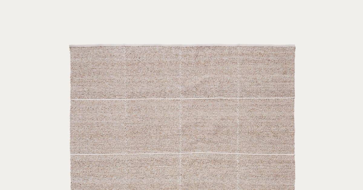 Tappeto Nalian 100% PET a quadri beige 200 x 300 cm | Kave Home Croatia