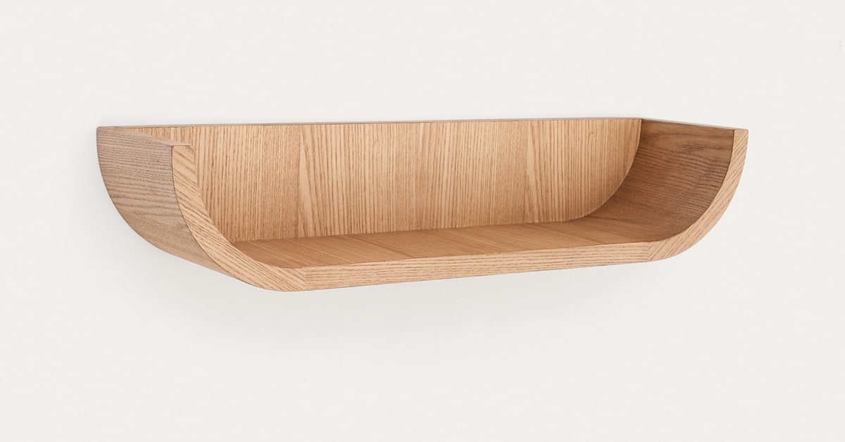 Estante Salaya de madera contrachapada de fresno con acabado natural 60 ...