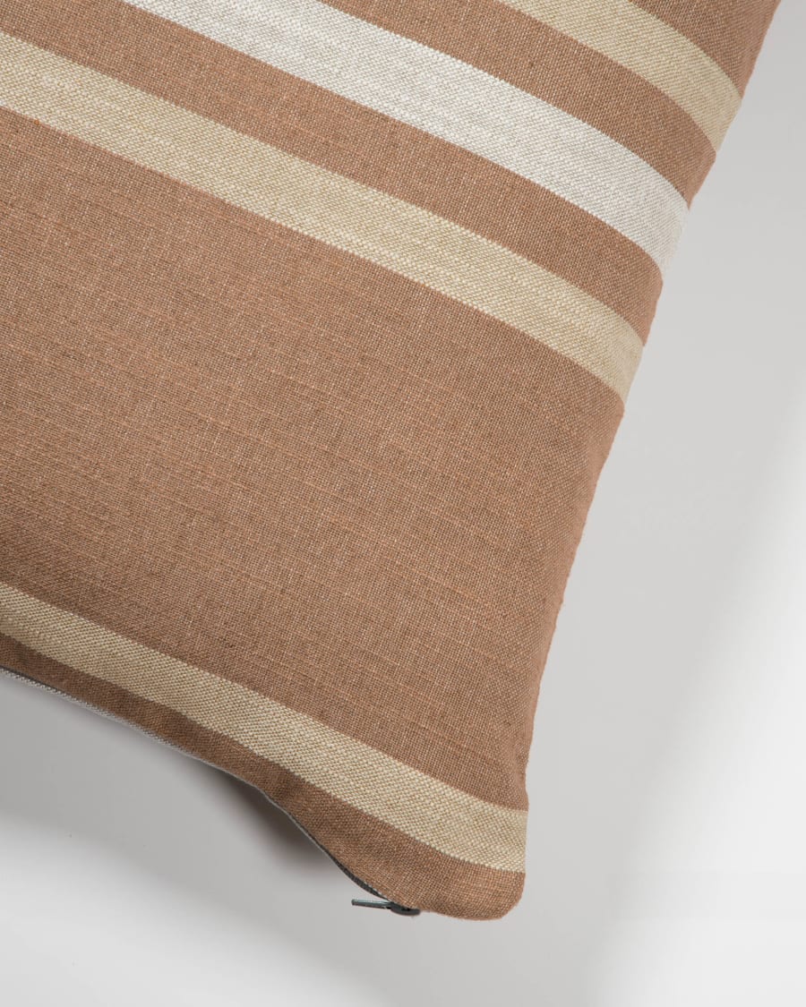 Sydelle Cushion Cover In Maroon With Beige Stripes 60 X 60 Cm Kave