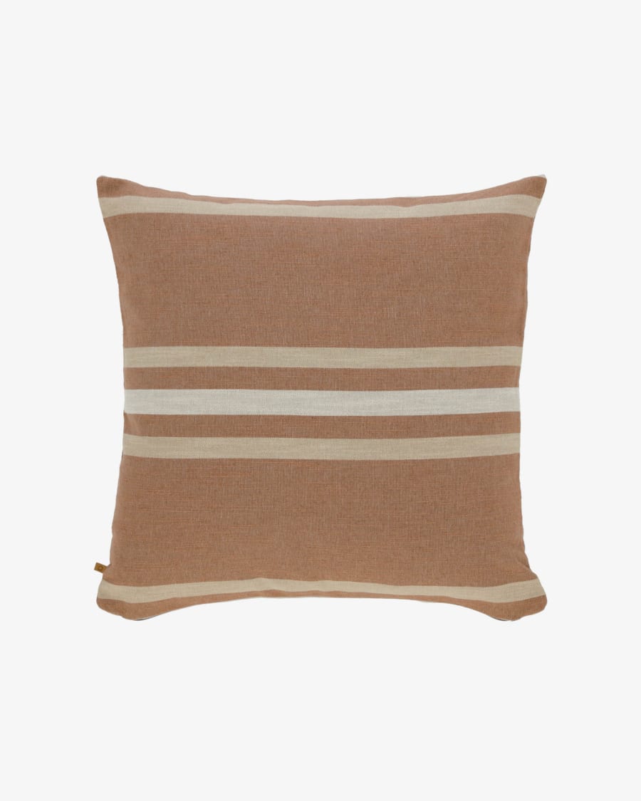 Sydelle Cushion Cover In Maroon With Beige Stripes 60 X 60 Cm Kave
