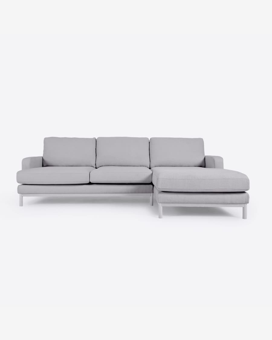 Mihaela three seater sofa with right hand chase longue custom upholstery category C Kave Home Germany