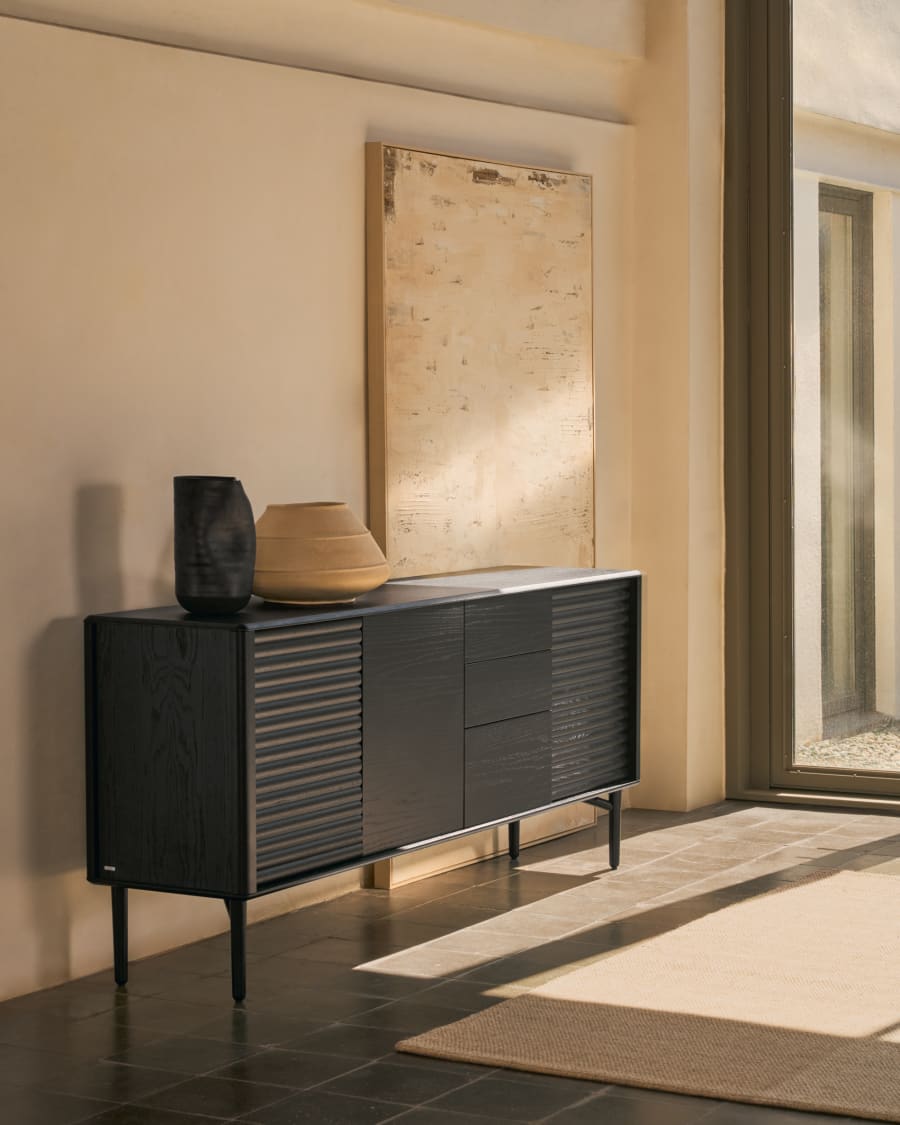 Solid dark oak sideboard store