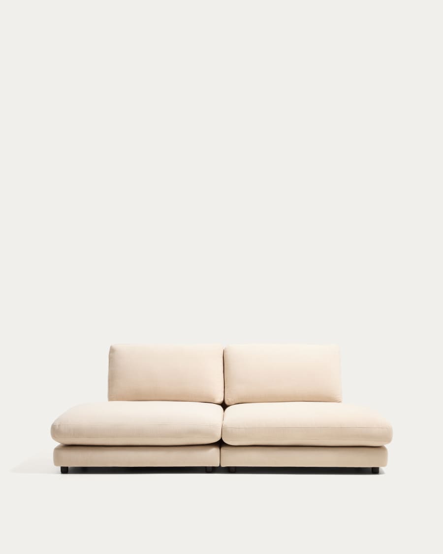 Sofá modular Gala 3 plazas de chenilla beige FSC Mix Credit 240 cm ...