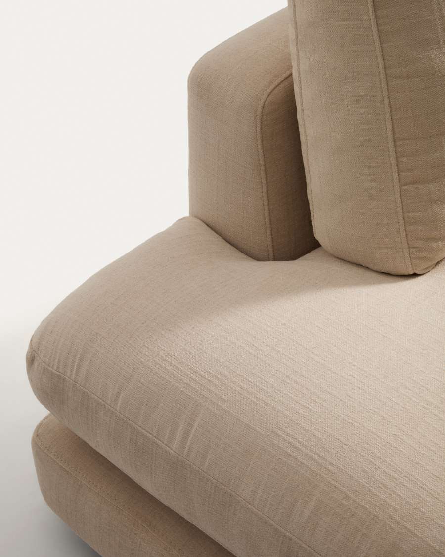 Sofá modular Gala 4 plazas de chenilla beige FSC Mix Credit 330 cm ...