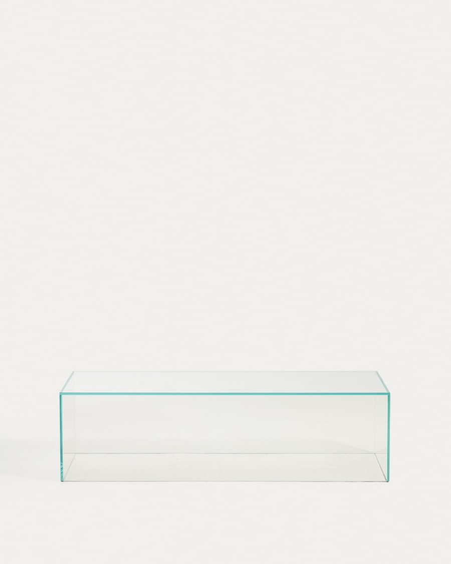 Orlia coffee table in clear tempered glass 110 x 50cm | Kave Home