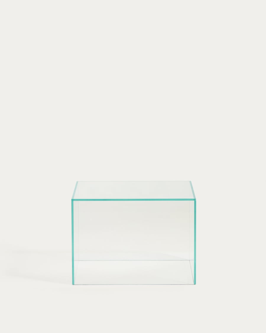 Orlia side table in clear tempered glass 50 x 50cm | Kave Home