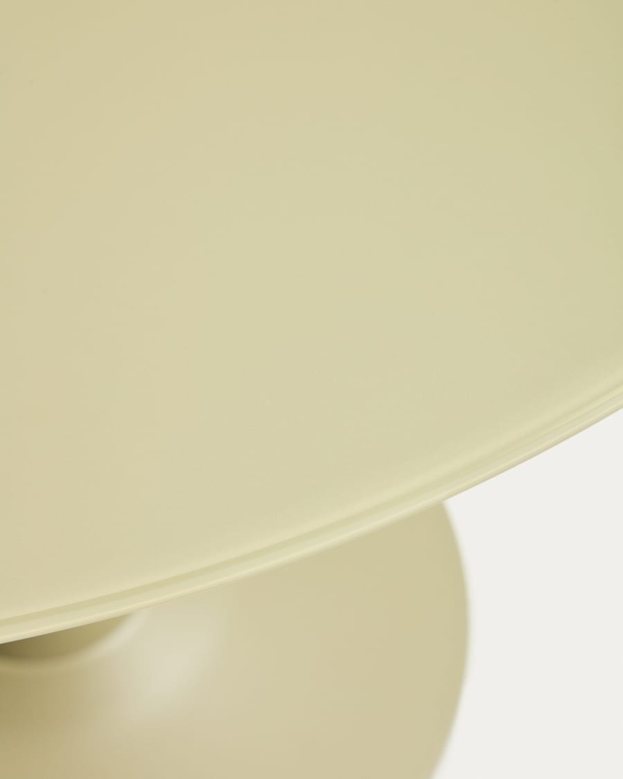 Vedira table in glass and green steel Ø120cm | Kave Home