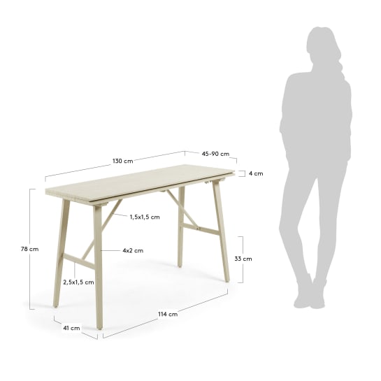 Aruna extendable console table natural | Kave Home